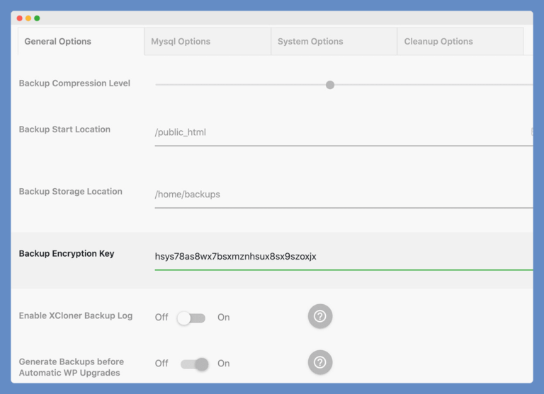 Military-grade, GDPR-compliant encryption - XCloner